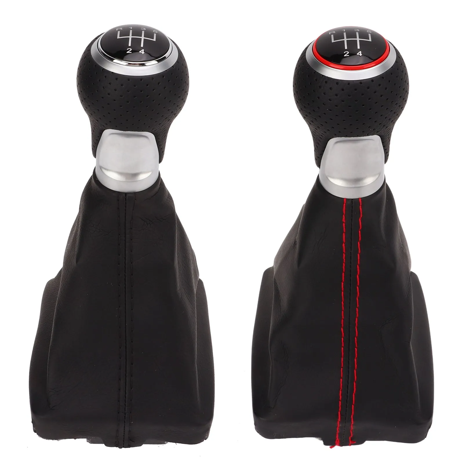 Gear-Shift-Knob-Boot-Set-PVC-Leather-Durable-5-Speed-Car-Gearstick ...