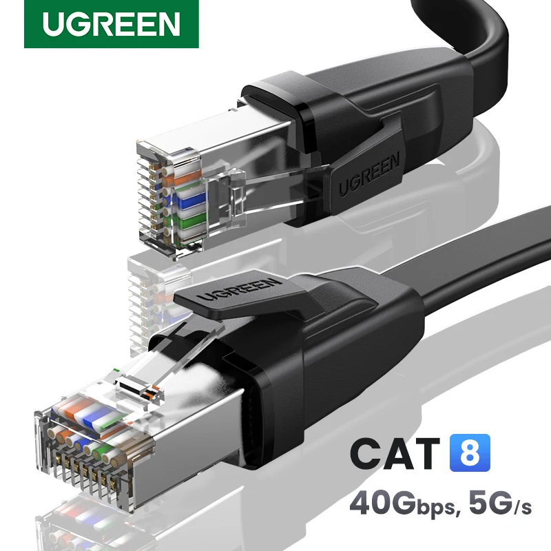 Cabo-de-rede-liso-cat8-do-cabo-cat8-40gbps-dos-ethernet-de-ugreen-u-ftp ...