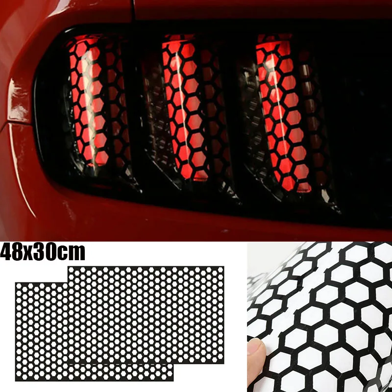 Rear-Tail-Light-Cover-Sticker-DIY-Honeycomb-Sticker-Decorative-PVC ...