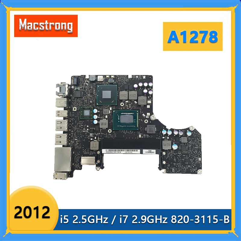 Laptop A1278 Motherboard 2012 820-3115-b For Macbook Pro A1278 Logic Board 2.5ghz I5 / I7 2.9ghz ...