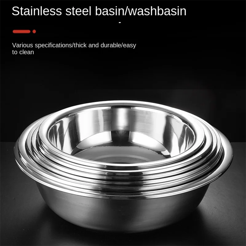 Thickened Stainless Steel Cooking Basin, Vegetable Washing Basin ...