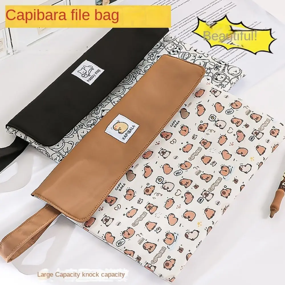 Large-Capacity-Capybara-File-Folder-A4-Size-Fabric-Capybara-File ...