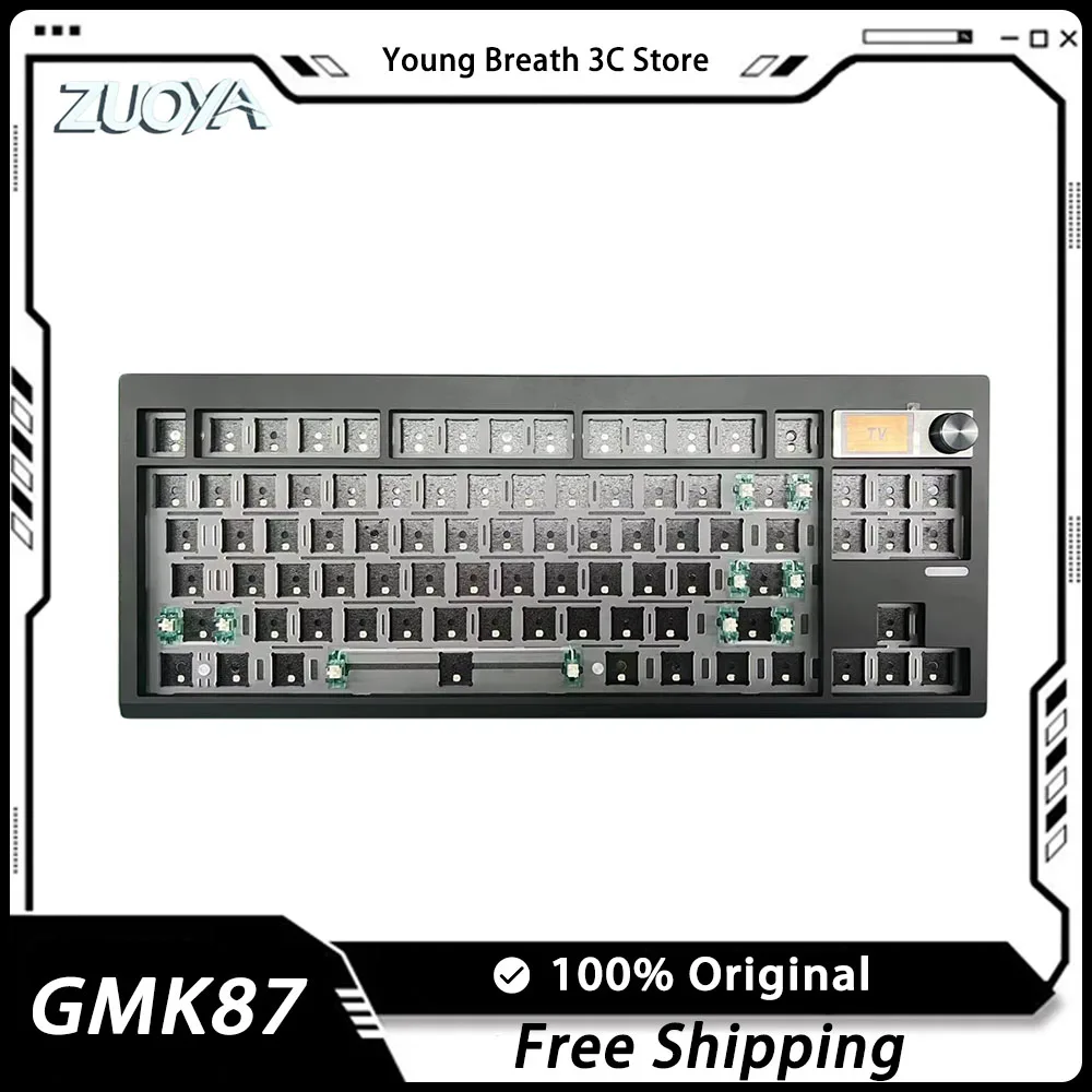 ZUOYA-GMK87-Mechanical-Keyboard-Kit-Multifunctional-Knob-Three-Mode ...