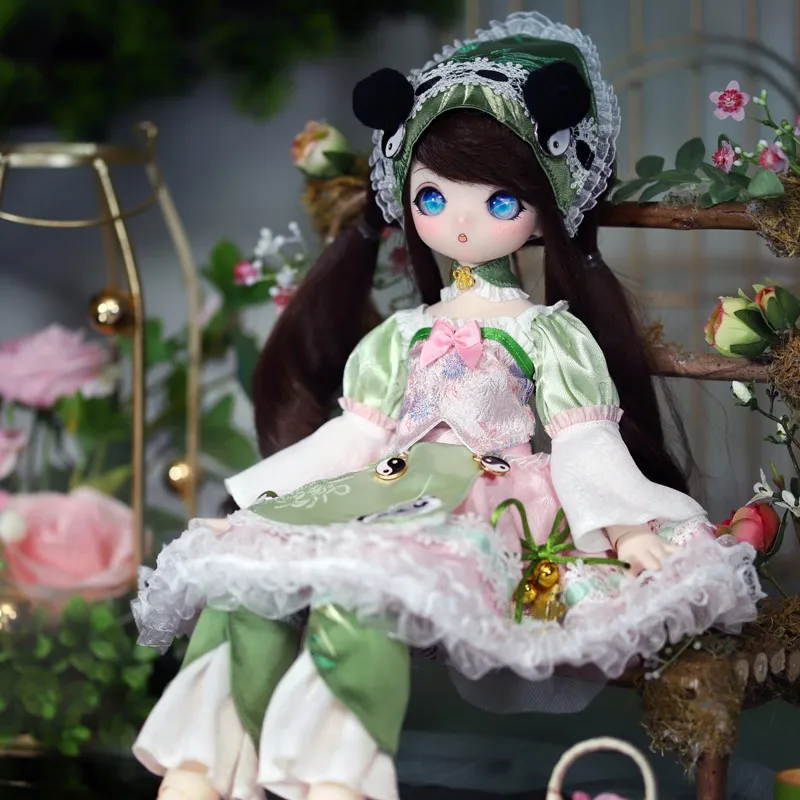 1/4 Doll Match Girl Green clothe 40cm BJD Mechanical Joint Body Series ...