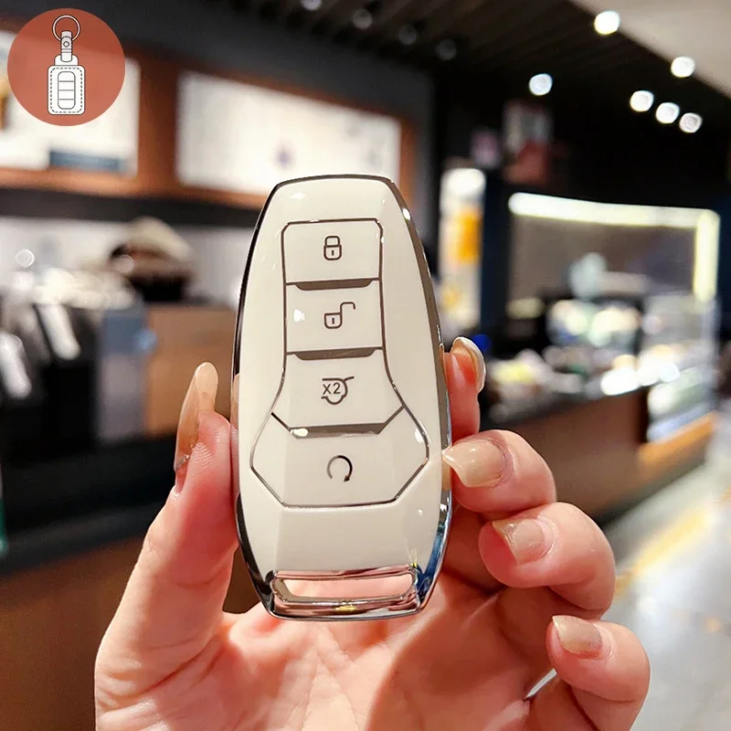TPU-Car-Key-Cover-Smart-Remote-Control-Fobs-Case-Protector-Keychain ...