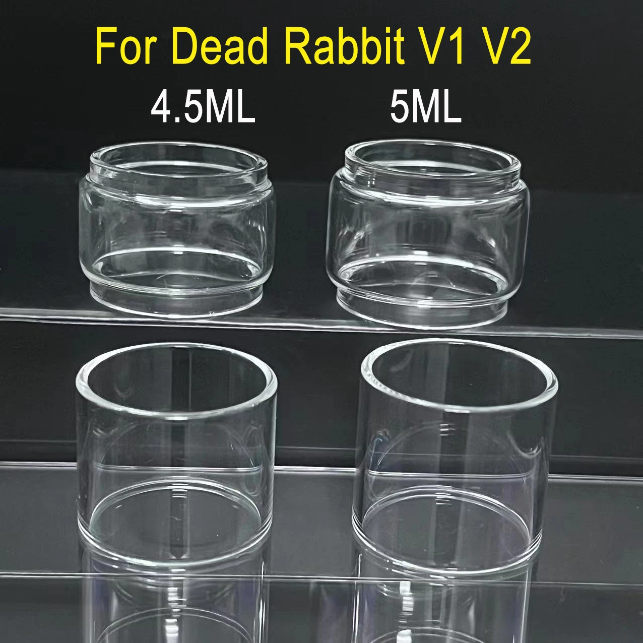 Dead-Rabbit-V1-V2-RTA-Bubble-Straight-Glass-Tube-Transparent-2ML-4-5ML ...
