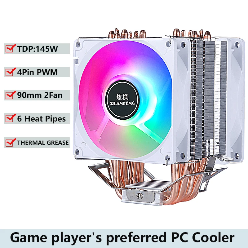 Computer-Cooler-Processor-2-4-6-Heat-Pipe-Air-cooled-CPU-Cooling-Fan ...
