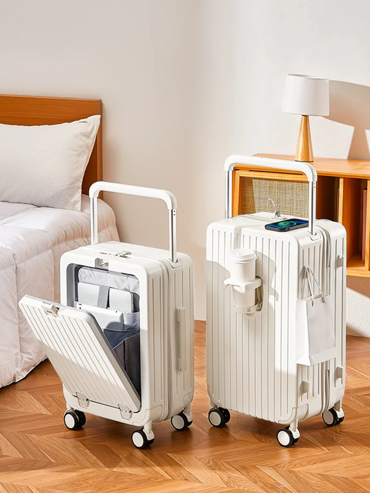 20"22"24"26 Inch Travel Suitcase Multifunctional Front Open Cover ...