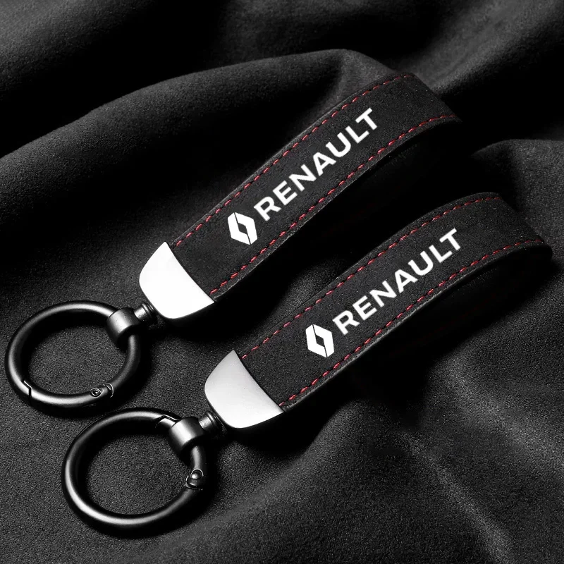 High-Grade-Suede-Logo-Keychain-Holder-Pendant-Keyring-Gift-For-Renault ...