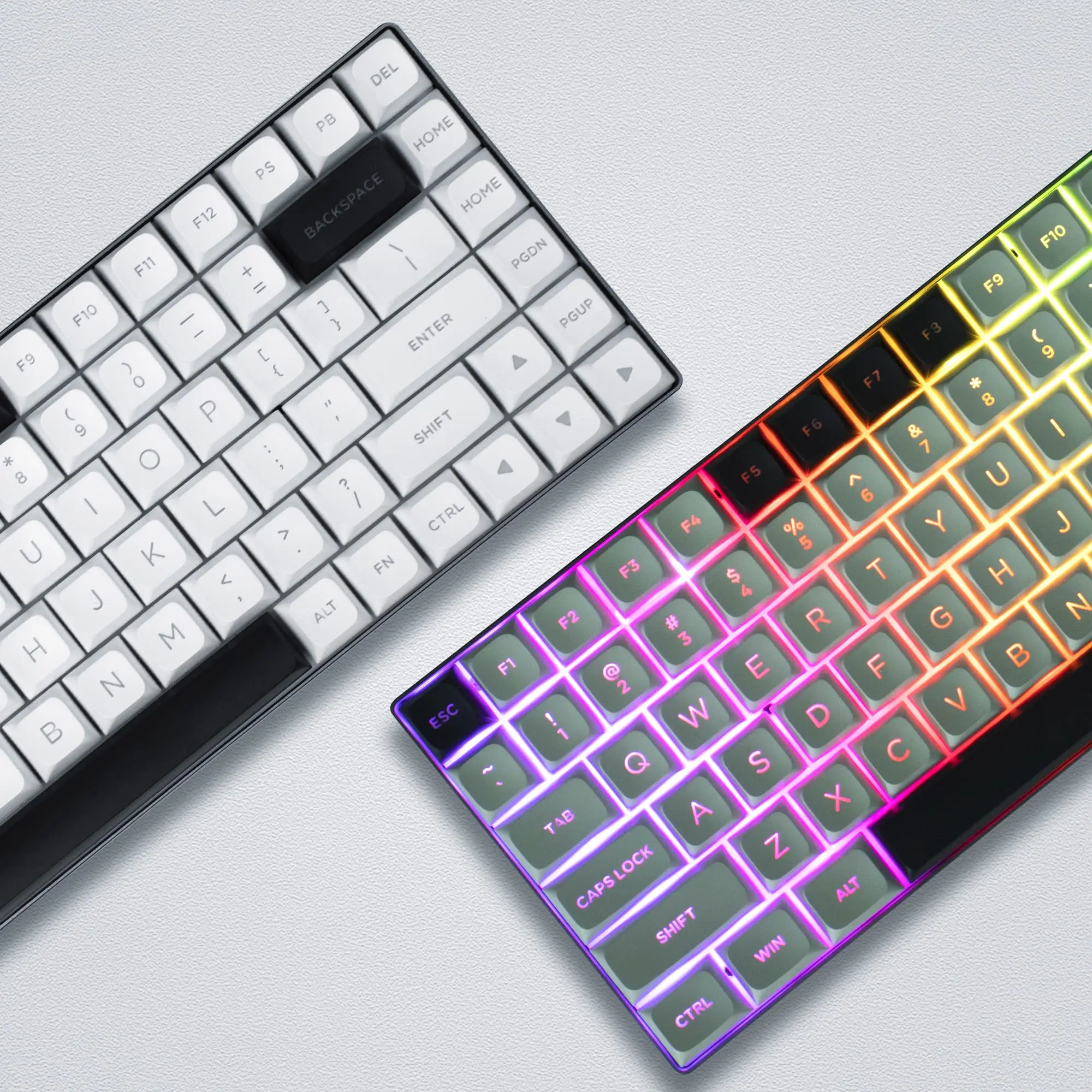 Duplo-tiro-PBT-Keycaps-perfil-XVX-luz-personalizada-atrav-s-de-Keycap ...