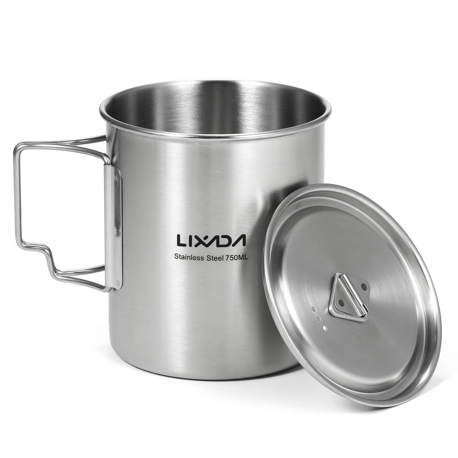 750ml-Stainless-Steel-Pot-Portable-Water-Mug-Cup-With-Lid-And-Foldable ...