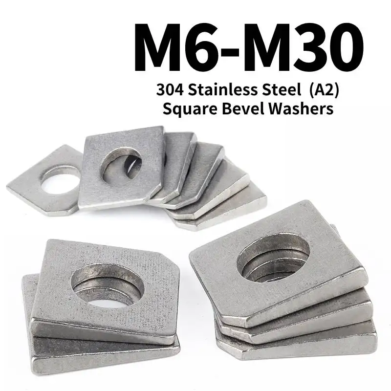 Square-Bevel-Washers-304-Stainless-Steel-GB853-Square-Taper-Washers-For-Slot-Section-Curtain ...
