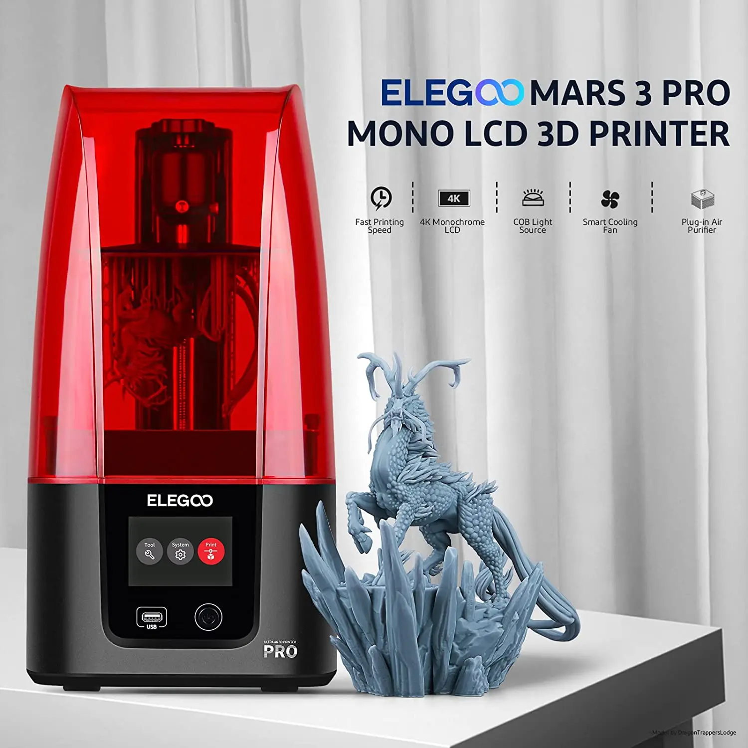 ELEGOO-MARS-3-Impressora-3D-PRO-MSLA-6-66-LCD-monocrom-tico-4K-Fotocura ...