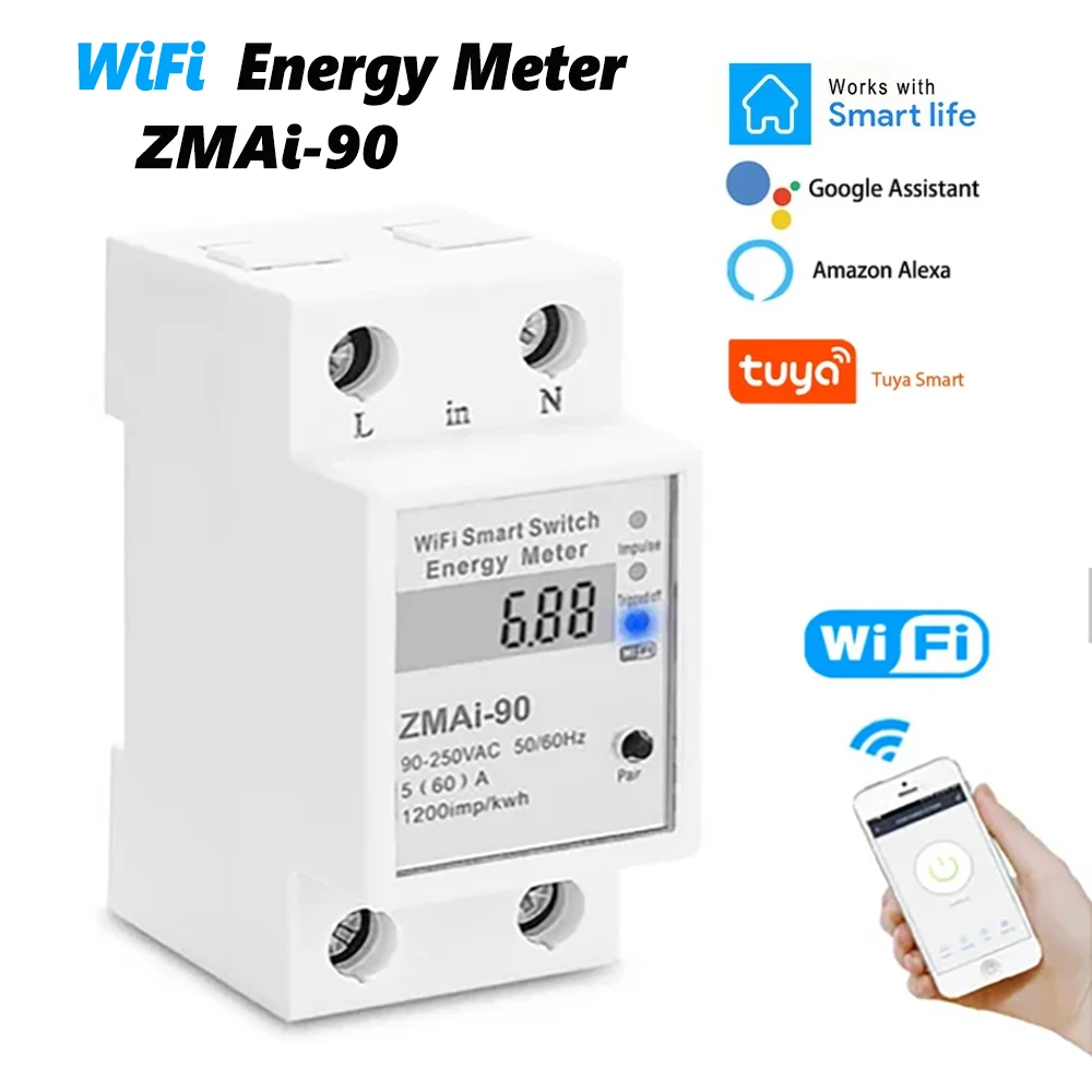 Wifi-DIN-Rail-Smart-Energy-Meter-5-60-A-Digital-Electric-Consumption ...