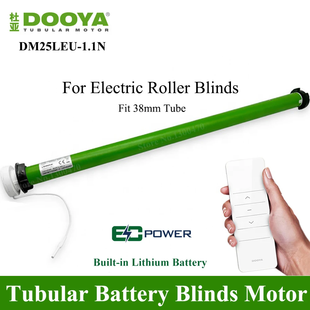 DOOYA-Motor-Tubular-DM25LEU-con-bater-a-de-litio-integrada-para ...