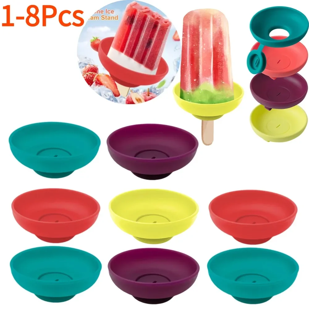 1-4Pcs Drip Free Ice Pop Holder Creative Drip-proof Popsicle Rack No ...