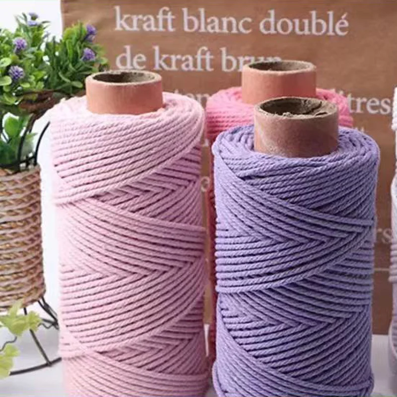 2mm Multi-colored Soft Hand Knitting Cotton Rope Crochet Cord DIY ...