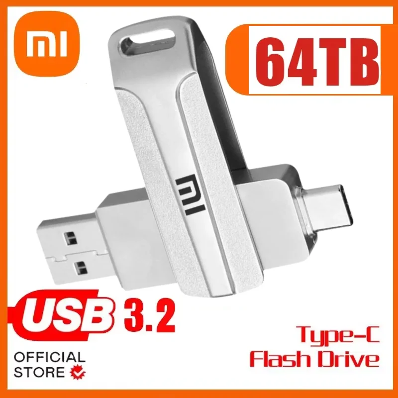 Xiaomi-Pen-Drive-de-Metal-OTG-USB-3-2-Tipo-C-Alta-Velocidade-Transfer ...