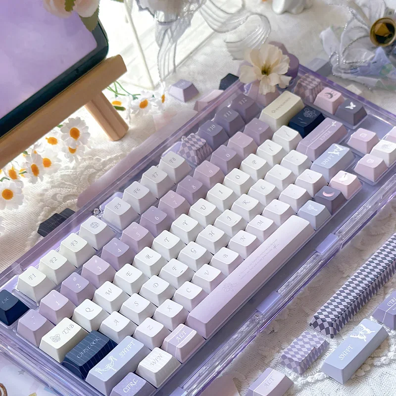 Mist Fairy Tale Keycap Cherry Pbt Elegant Romantic Purple Alice Layout ...
