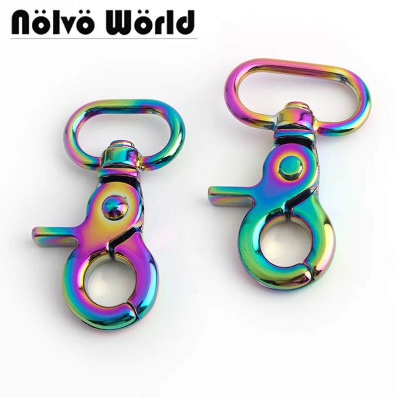 10-50 Pieces,iridescent Rainbow 20mm 25mm Trigger Snap Hook,3/4 Inch 1 ...