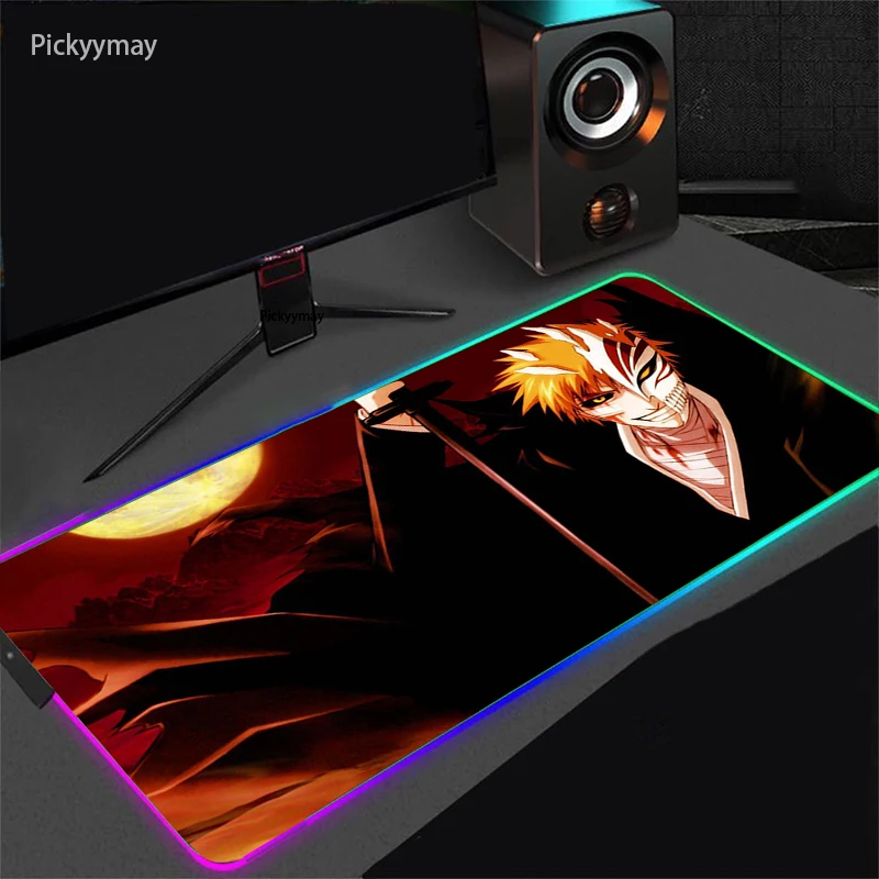 BLEACH-Anime-RGB-Gaming-Mouse-Pad-LED-Light-Large-Mouse-Mat-Desk ...