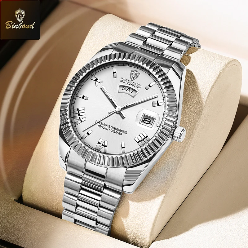 BINBOND Luxury Sport Wrist Watch For Man Waterproof Luminous Date Men ...