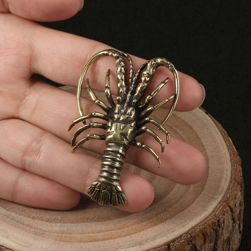 Brass Artificial Simulation Animals Lobster Miniature Figurines ...