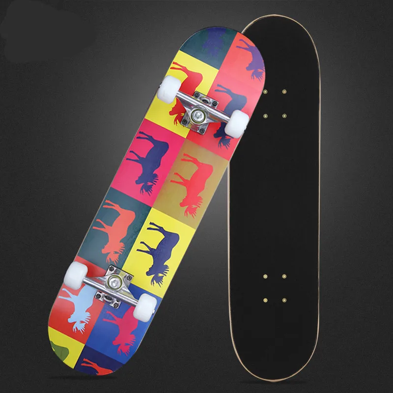 Skateboard-Youth-Adult-Mobility-Frosted-Concave-Board-Double-Rocker ...