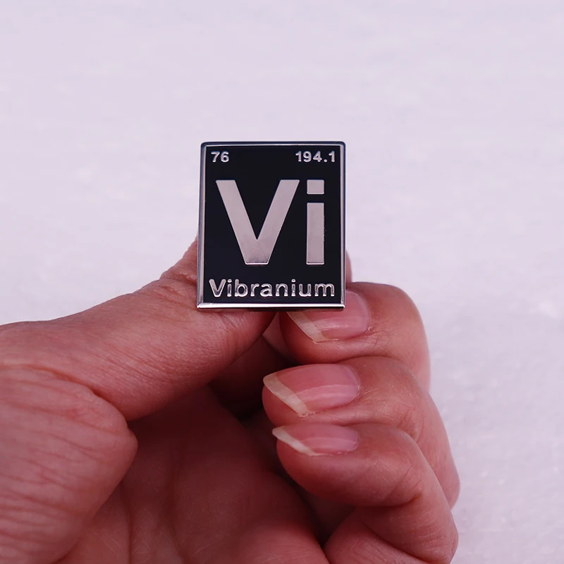 Rare metallic ore vibranium badge hero comic Virtual periodic table ...
