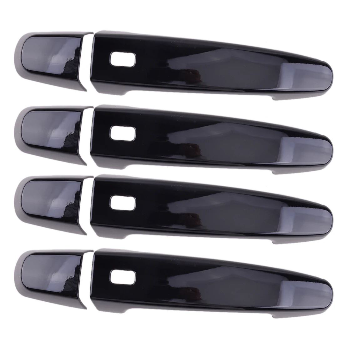 1 Set Glossy Black Side Door Handle Cover Trim Cap ABS Fit for ...