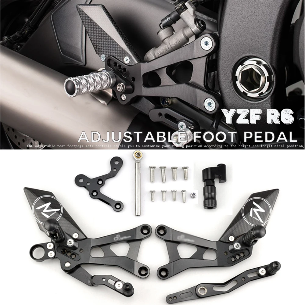MKLIGHTECH For YAMAHA YZFR6 YZF-R6 YZF R6 2017-2021 Rear Sets Heighten ...