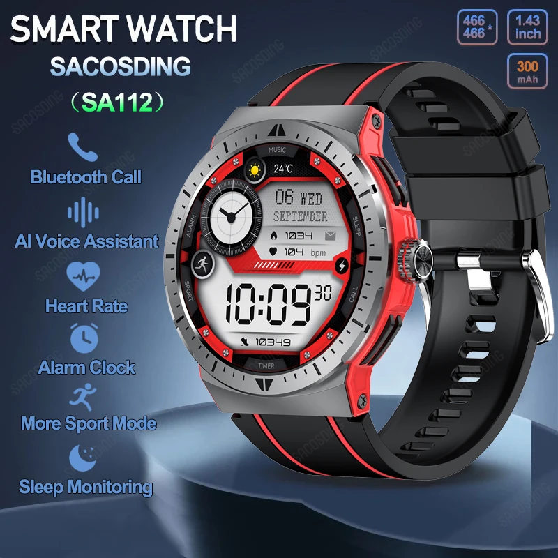 SACOSDING-SA112-Smart-Watch-Always-On-Display-NFC-Clock-Bluetooth-Call ...