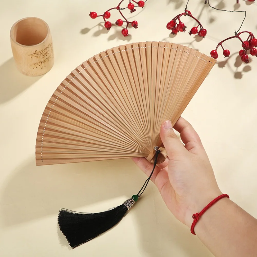 Black-Bamboo-Dance-Props-Handmade-Folding-Classical-Dance-Fan-Kimono ...