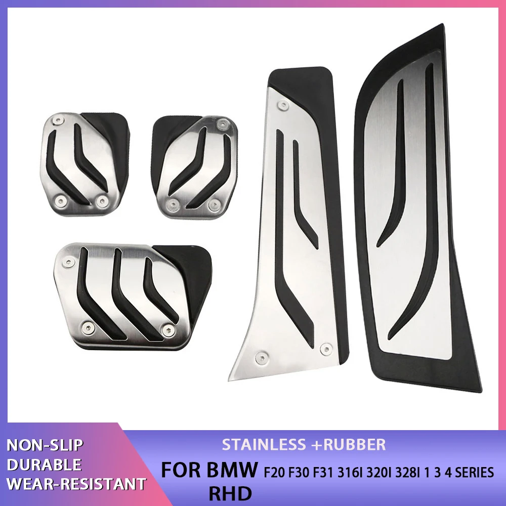 RHD Sport Gas Brake Foot Pedal Cover Rest Pedals Kit for BMW F20 F21 ...