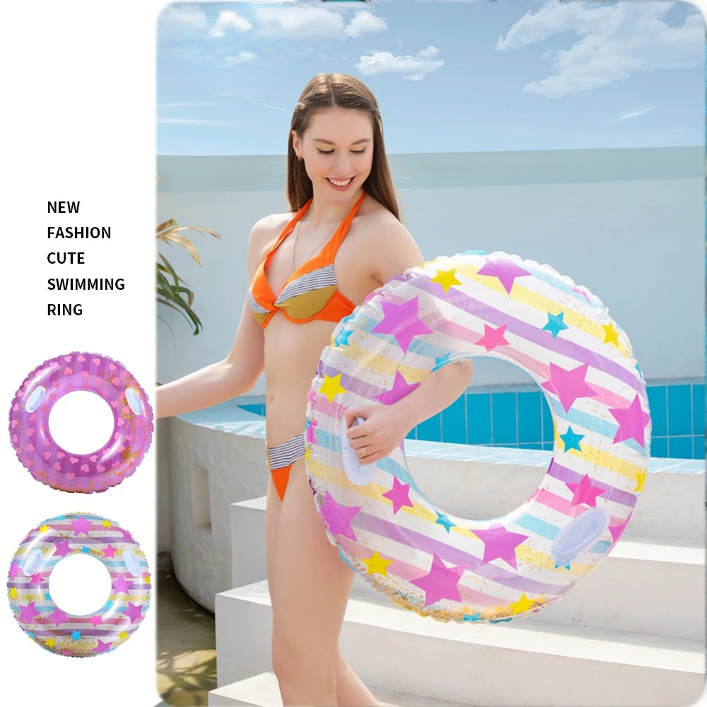 90-Inflatable-Swimming-Ring-Stars-Heart-Pool-Float-for-Adult-Kids-Swimming-Circle-Ring-Mattress ...