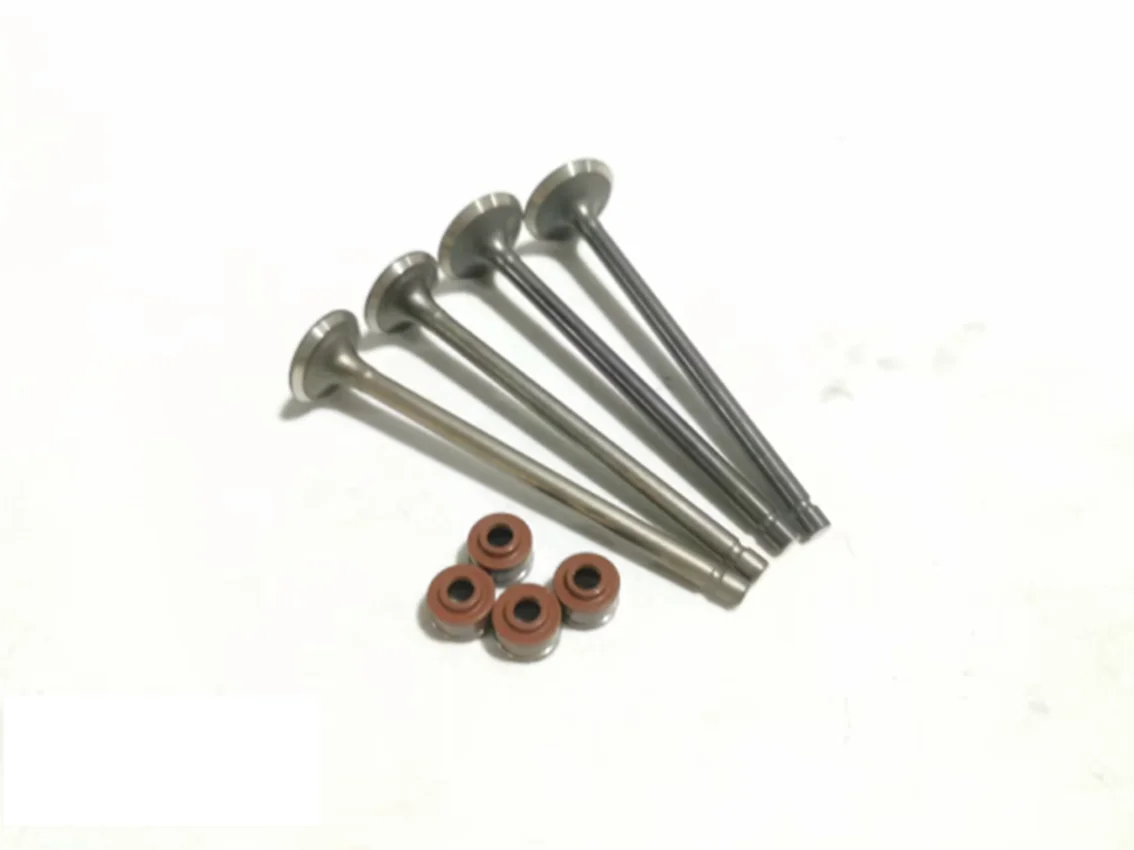 MOTORCYCLE VALVE KIT INTAKE 2PCS + EXHAUSE 2PCS + VALVE SEALS 4PCS for ...