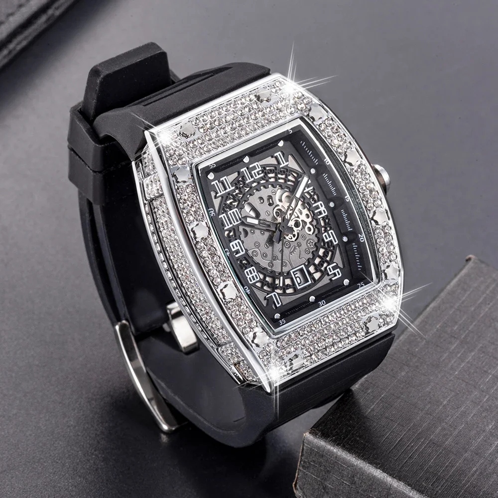 Designer Men Watch Luxury Bling Diamond Watch for Men Fashion Quartz ...