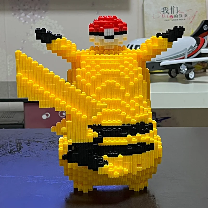 5210 Particle Pokemon Anime Pikachu Diamond Micro Building Blocks Games ...