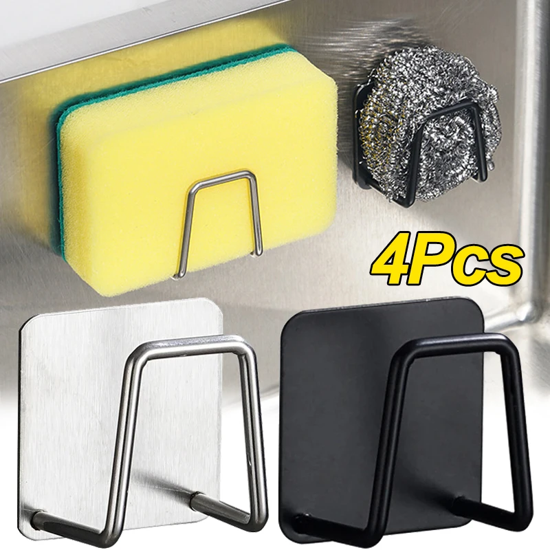 Stainless-Steel-Sink-Sponge-Holder-Self-Adhesive-Kitchen-Sponges ...
