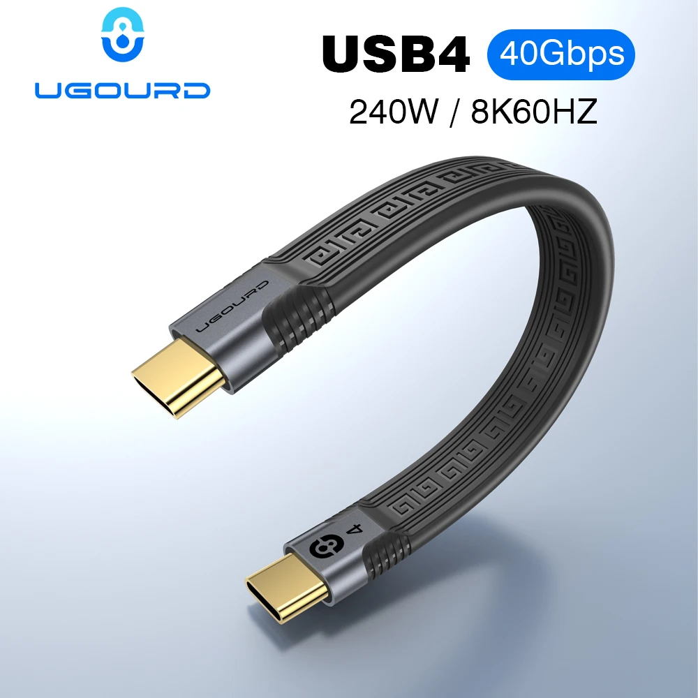 UGOURD Short USB4 Date Cable USB C Thunderbolt 4 Cable 40Gbps Type C to ...