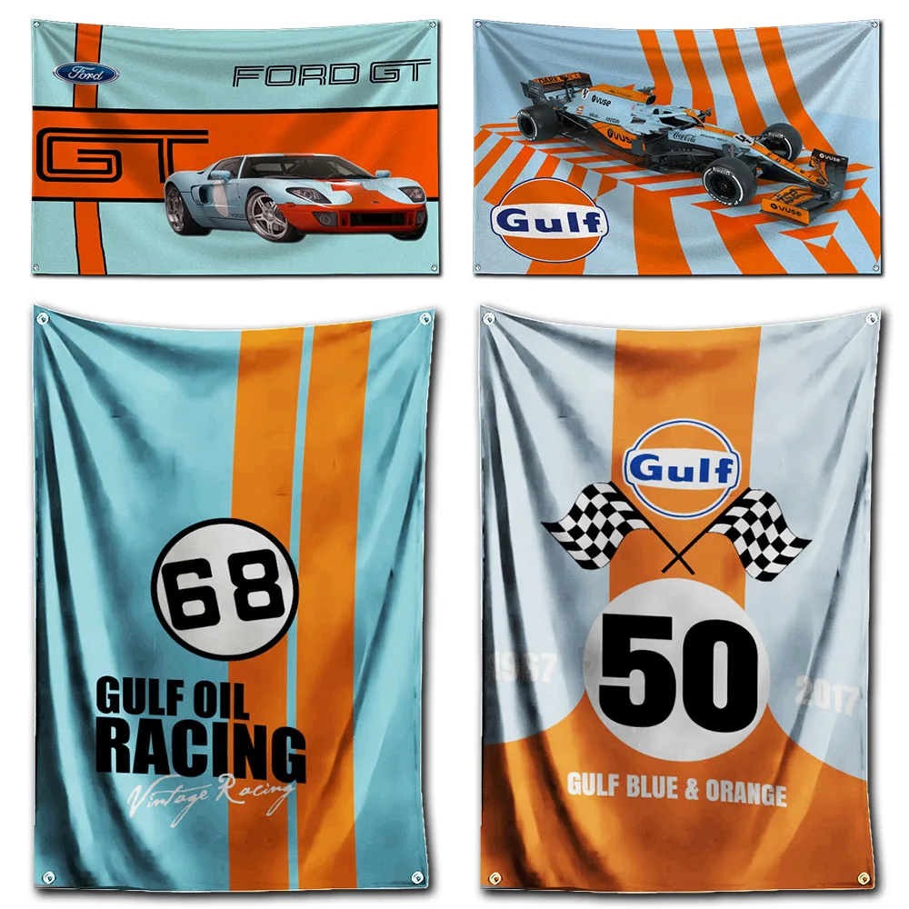 90X150cm-Gulf-Oil-Racing-Flag-Polyester-Printed-Living-Room-or-Indoor ...