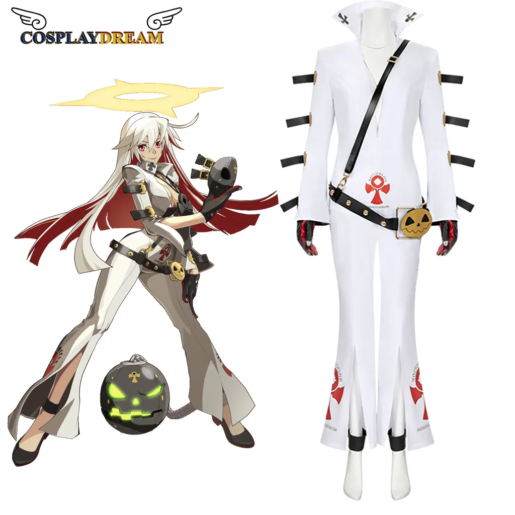 Guilty Gear STRIVE Jack-O' cosplay Jack O Valentine wthite jumpsuit ...