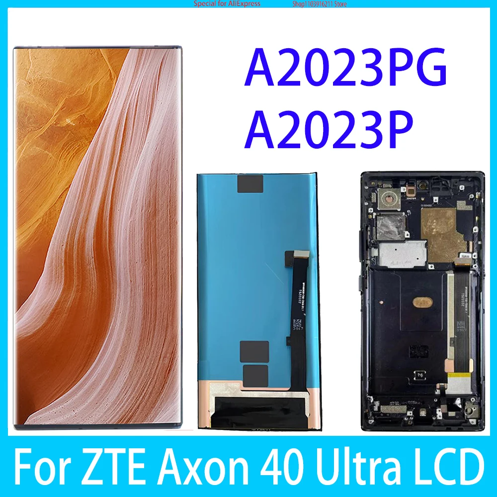 6.8" Original AMOLED For ZTE Axon 40 Ultra A2023P Touch LCD Screen For ...