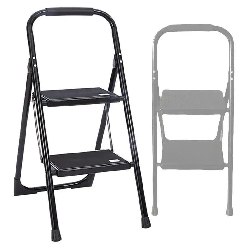 Step-Stool-Ladder-2-Steps-Ladder-Stool-with-Handrails-Automatic-Locking ...