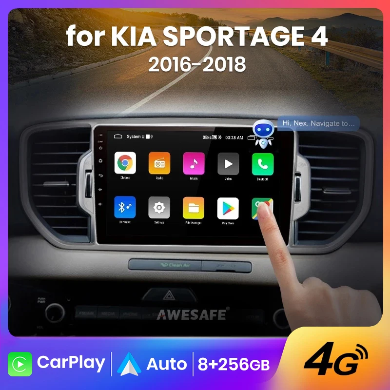 AWESAFE-PX9-Plus-Car-Radio-For-KIA-Sportage-KX5-4-2016-2018-wireless ...