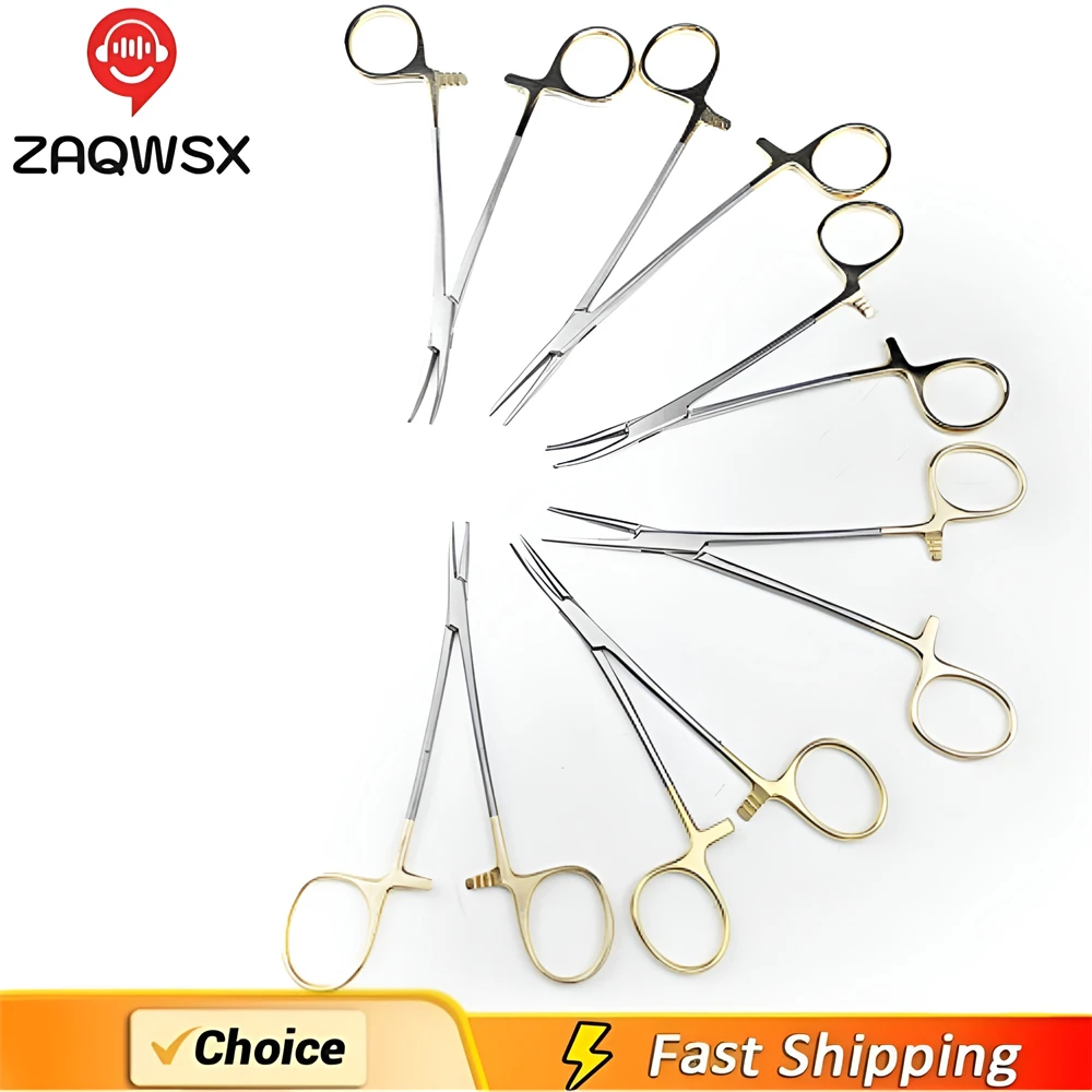 Stainless-Steel-Curved-Tip-and-Straight-Tip-Forceps-Locking-Clamps ...