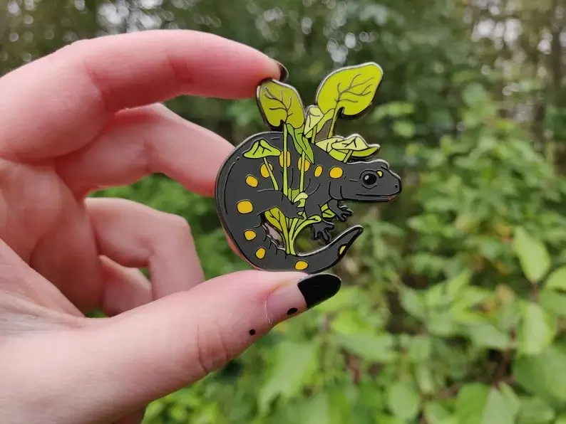 Spotted-Salamander-Herpetoflora-Enamel-Pin-Animal-Badge-Brooch-for ...