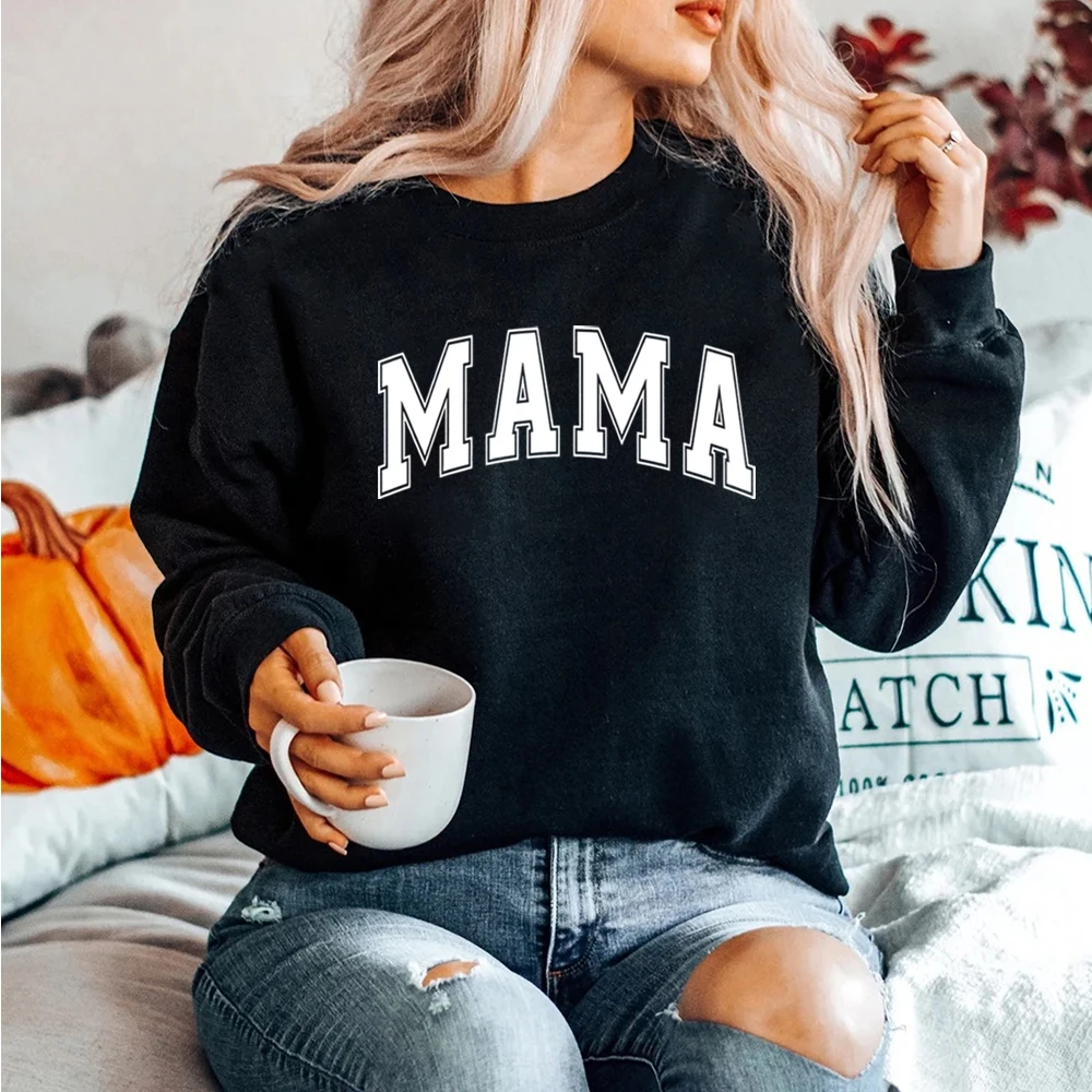 Mama Varsity Sweatshirt Mom Life Hoodie Super Mom Shirt Mother's Day ...
