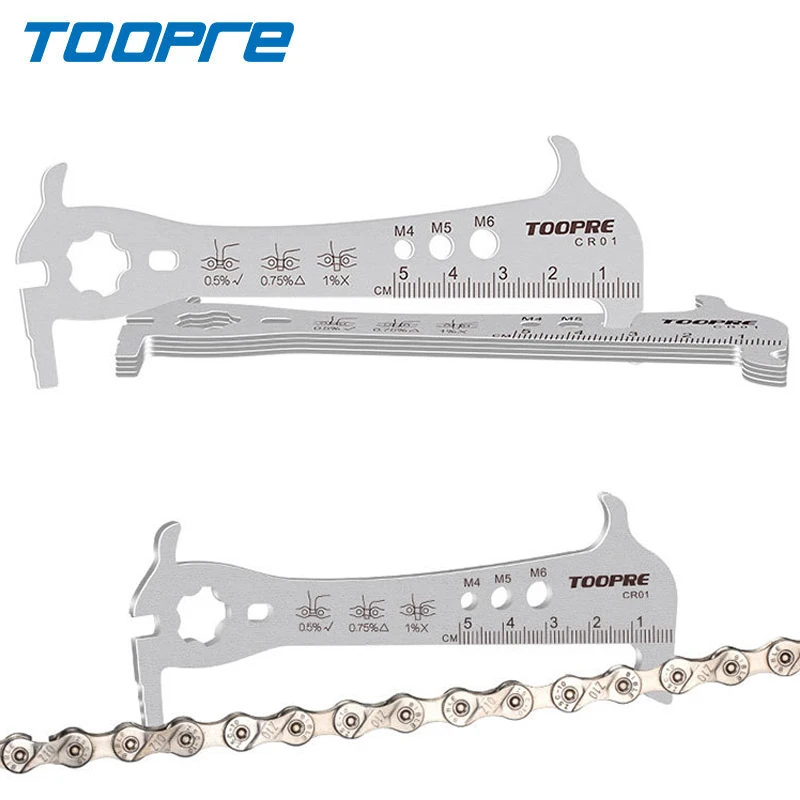 TOOPRE Bike Chain Tool Measure Ruler Multi-function Wear Measurement ...