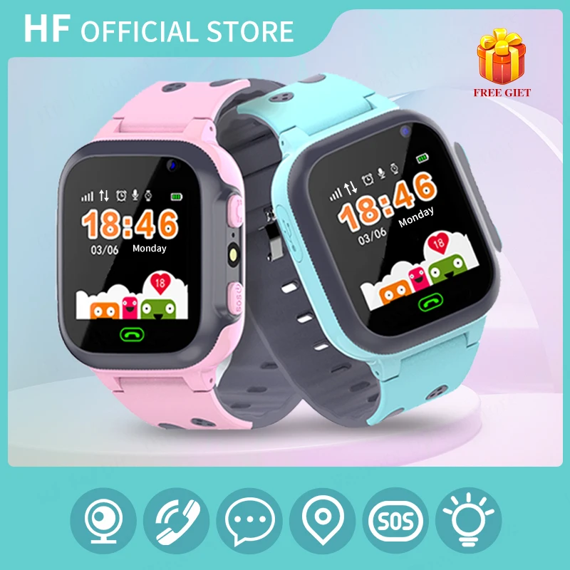 Kids Smart Watch Sim Card Call Phone Smartwatch For Children Sos Photo ...